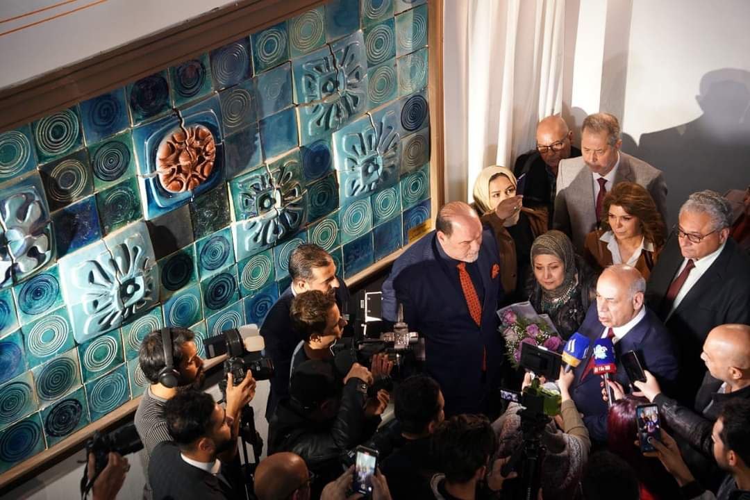 The unveiling of the statue of the artist “Youssef Al-Ani” and the ...